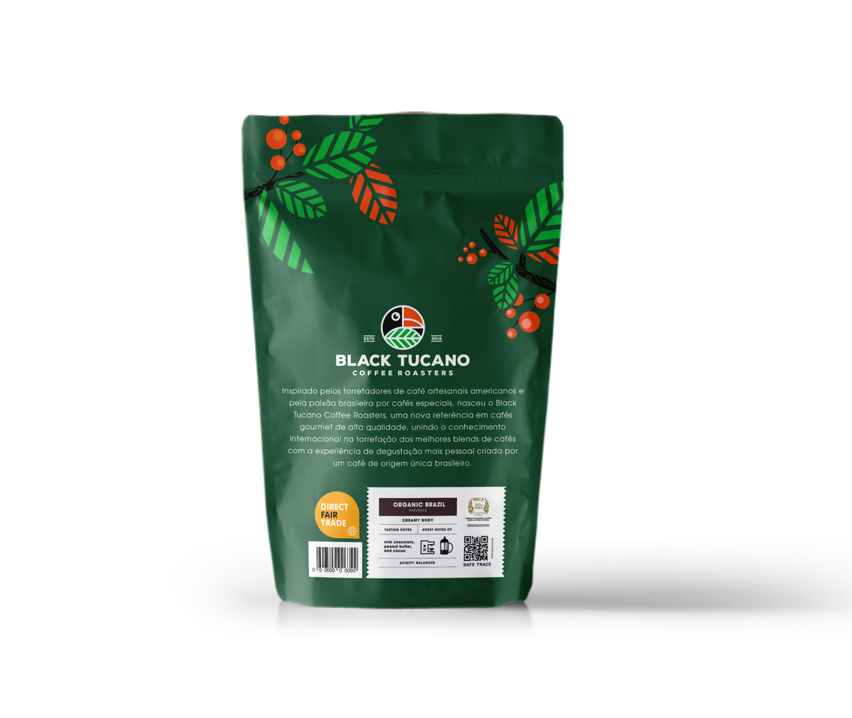 Café Black Tucano Organic Coffee Torrado e em Grãos 250g – Black Tucano ...