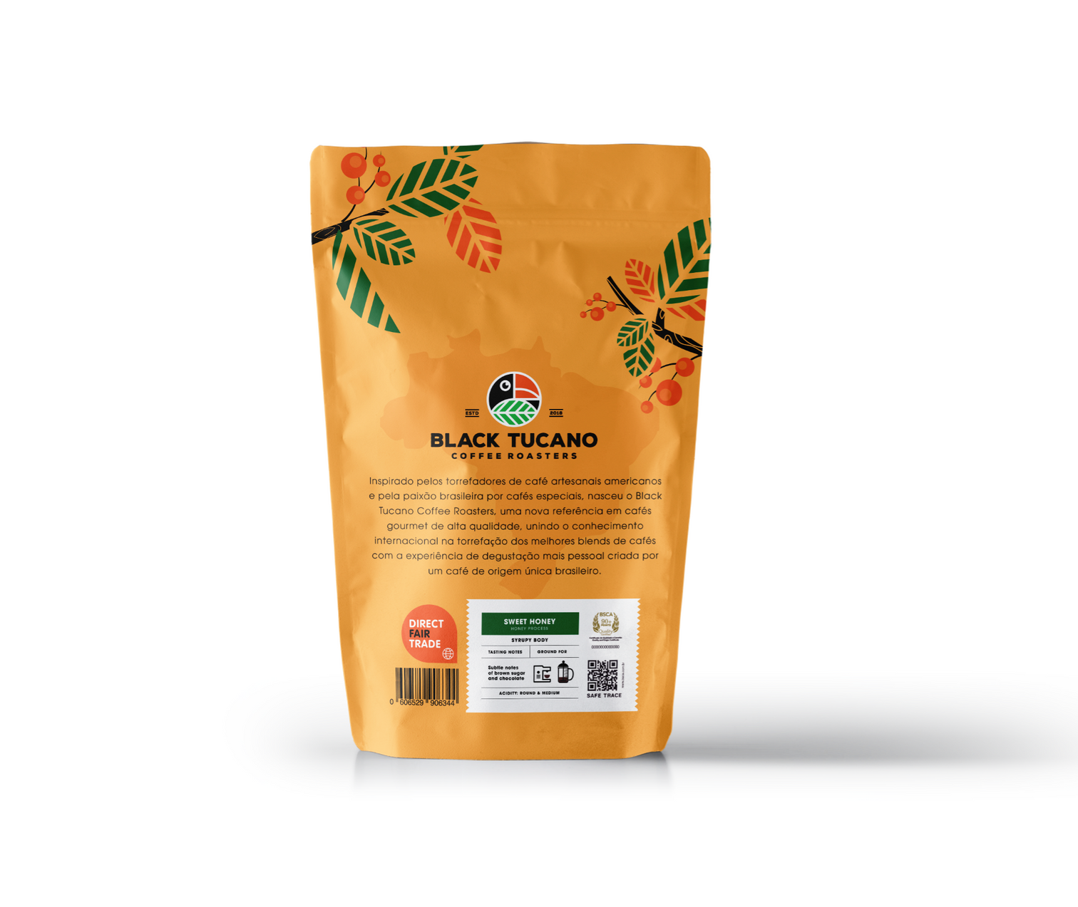 Café Black Tucano Honey Coffee Torrado e Moído 250g – Black Tucano ...